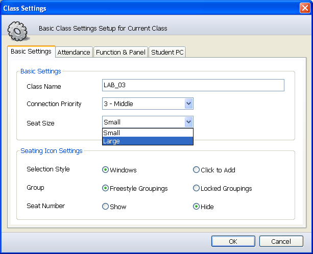 How can I change student thumbnail size? | InterCLASS Classroom Management
